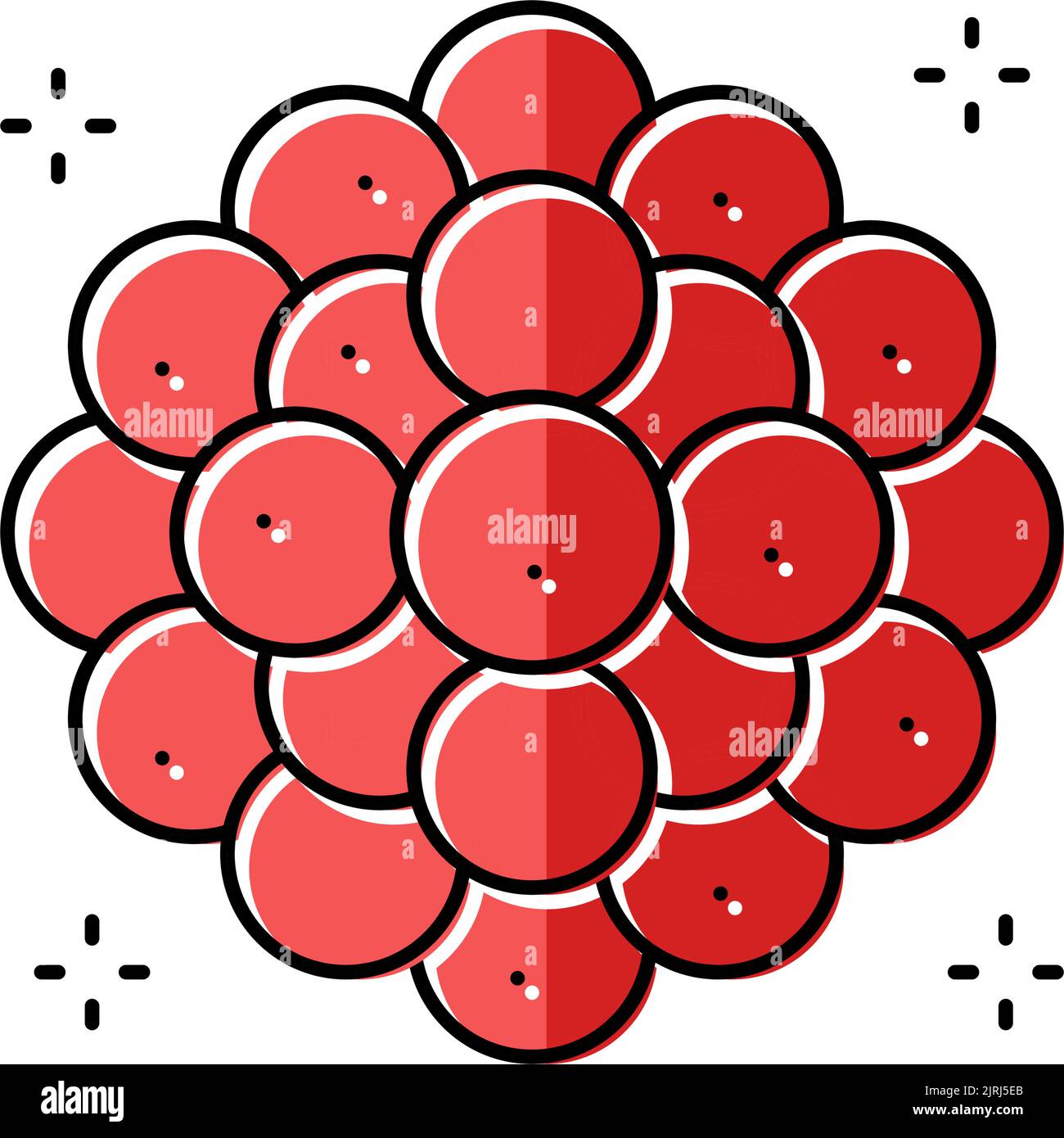 raspberry jelly candy gummy color icon vector illustration Stock Vector ...