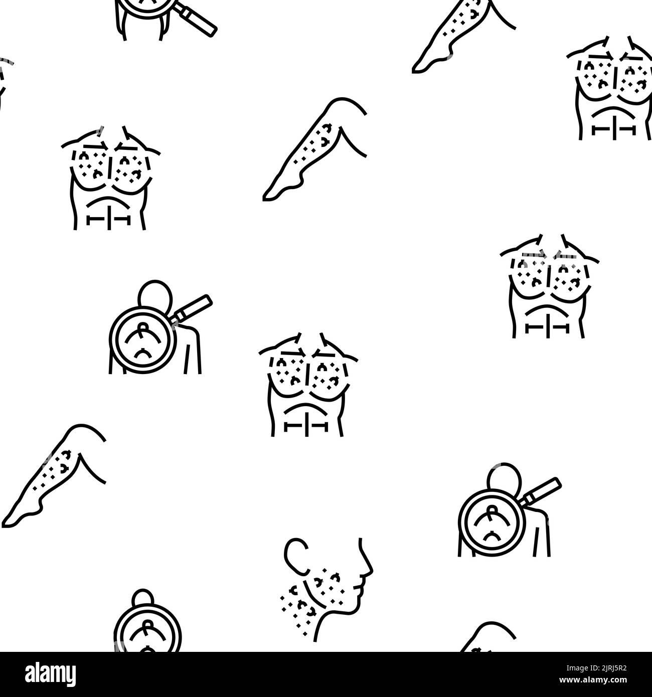 Ingrown Hair Problem Treatment vector seamless pattern Stock Vector ...
