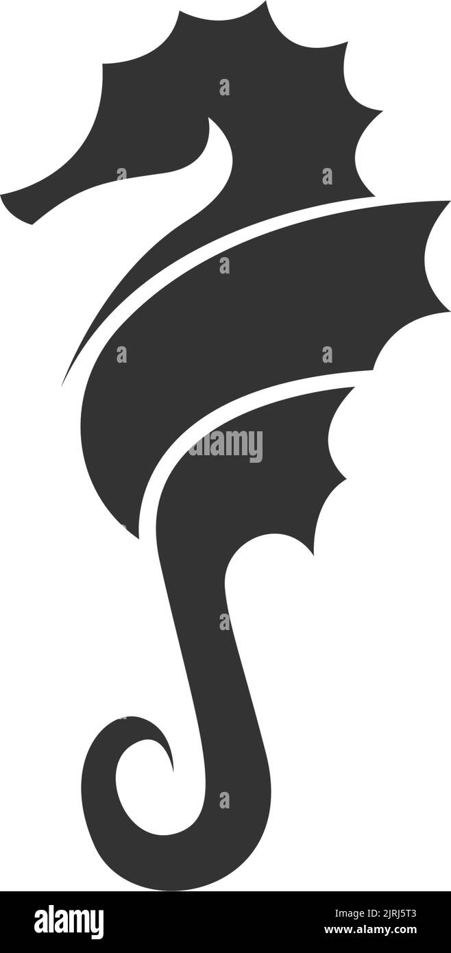 Seahorse icon logo design illustration template Stock Vector Image ...