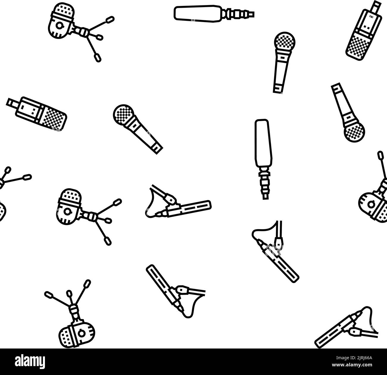 Retro radio pattern seamless Black and White Stock Photos & Images - Alamy