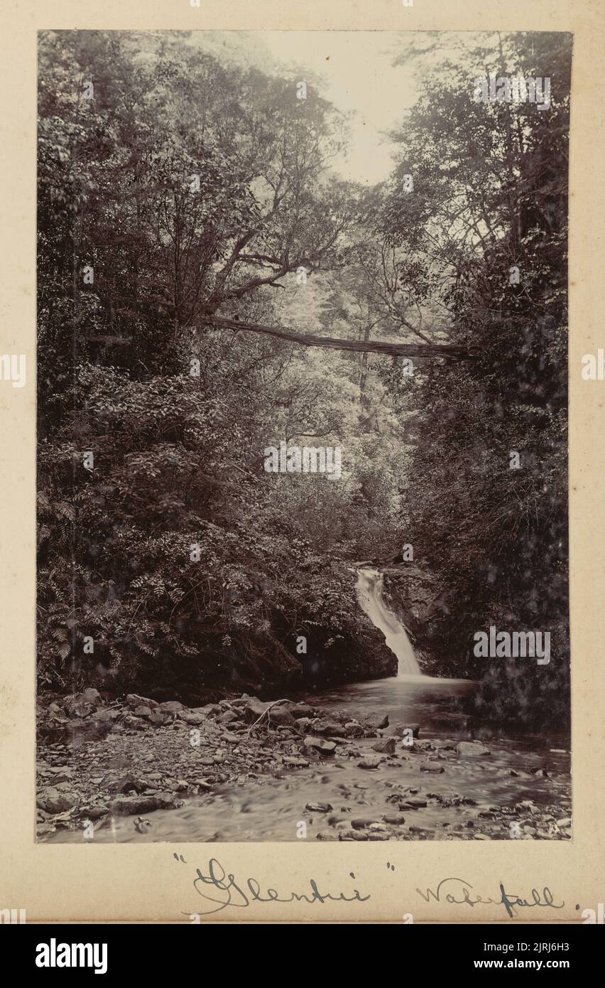 Glentui Waterfall, 1890s, New Zealand, maker unknown Stock Photo - Alamy