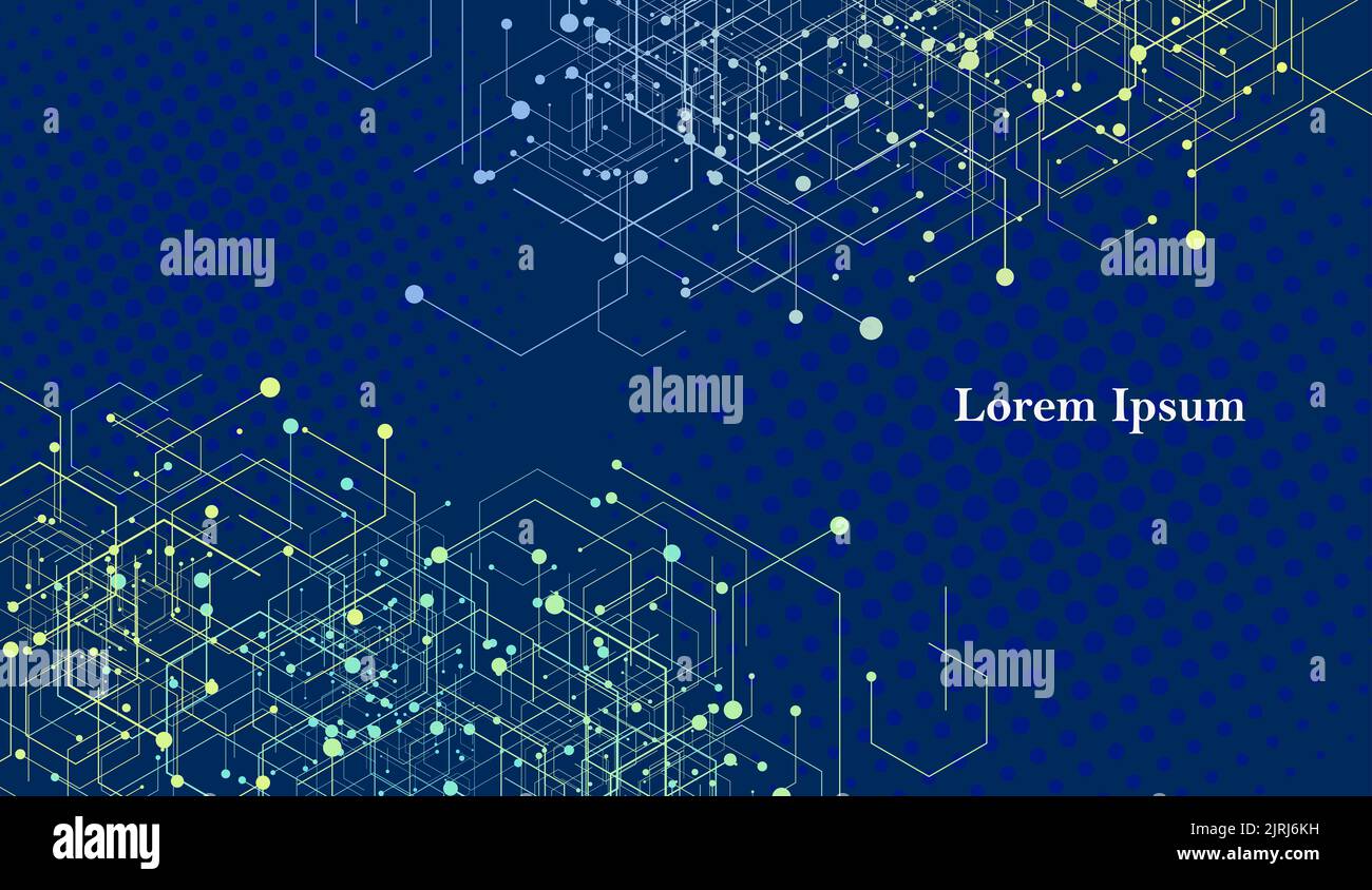 abstract blue yellow hexagon, network image, geometric navy texture ...