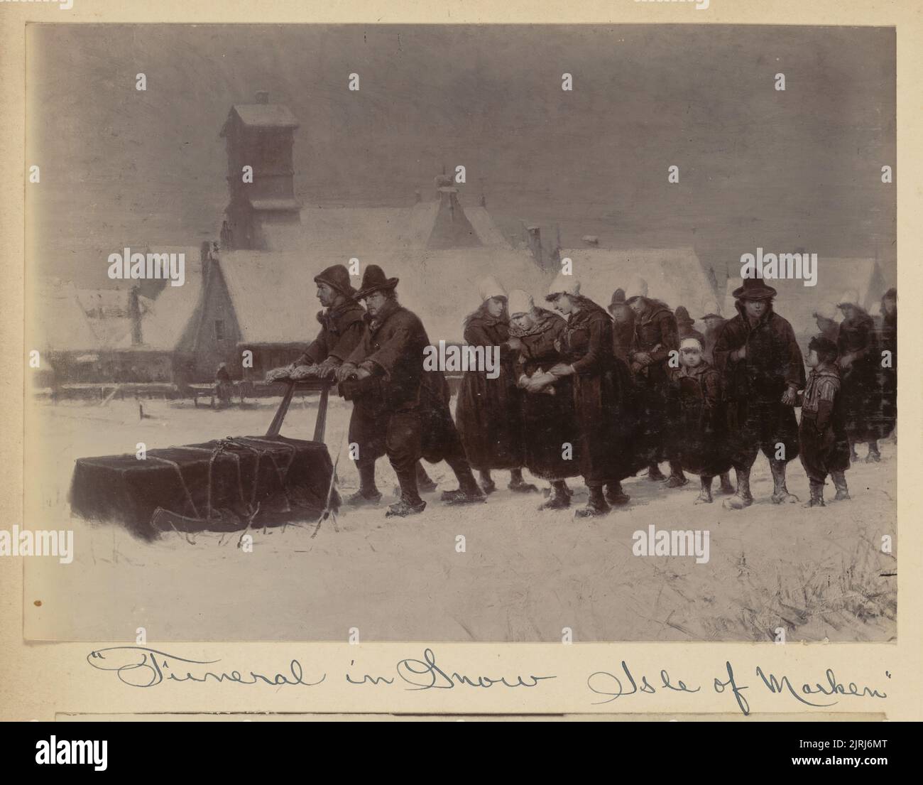 Copy of a Petrus van der Velden painting - "Funeral in the Snow, Isle ...