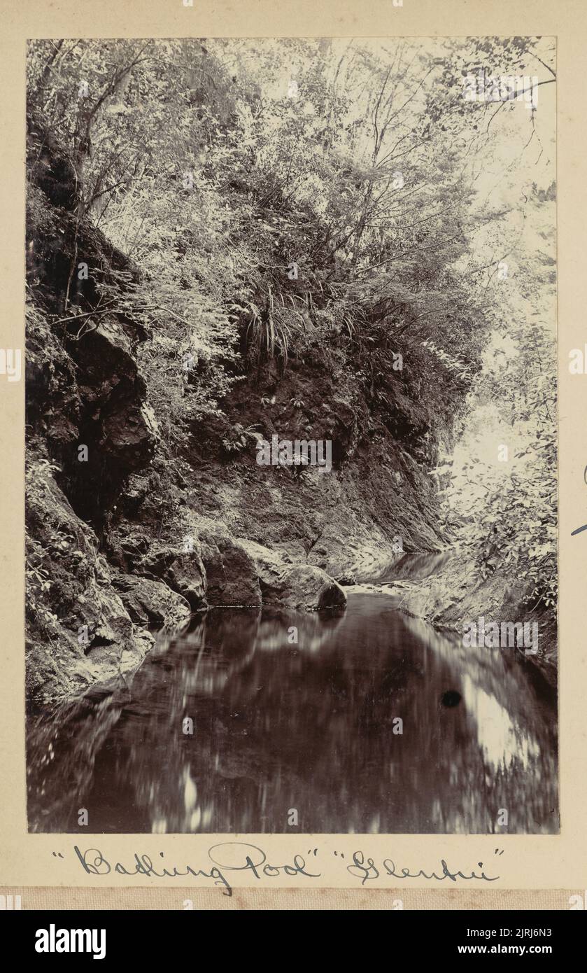 Bathing Pool, Glentui, 1890s, New Zealand, maker unknown Stock Photo ...