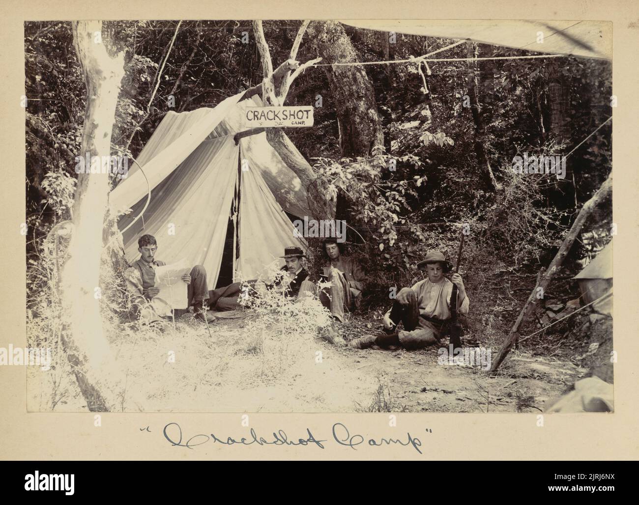 First Breakfast at Crackshot Camp, 1890s, New Zealand, maker unknown ...