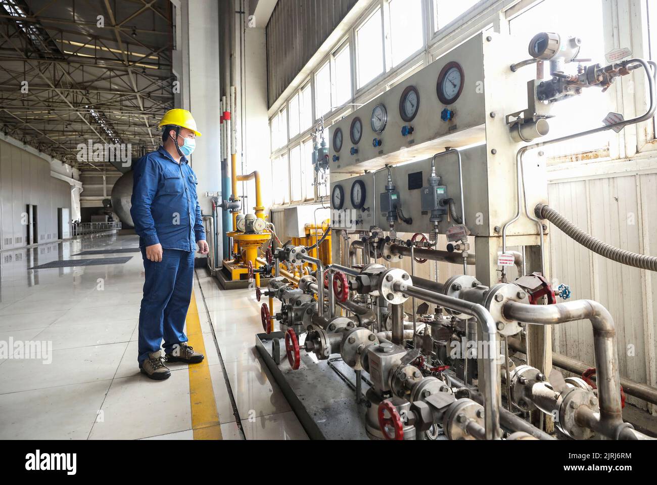 HUAI'AN, CHINA - AUGUST 24, 2022 - Photo shows the generator set of ...