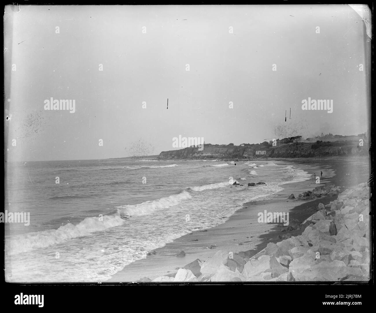 Coastal View, circa 1880, New Zealand, by Arthur Bothamley Stock Photo ...