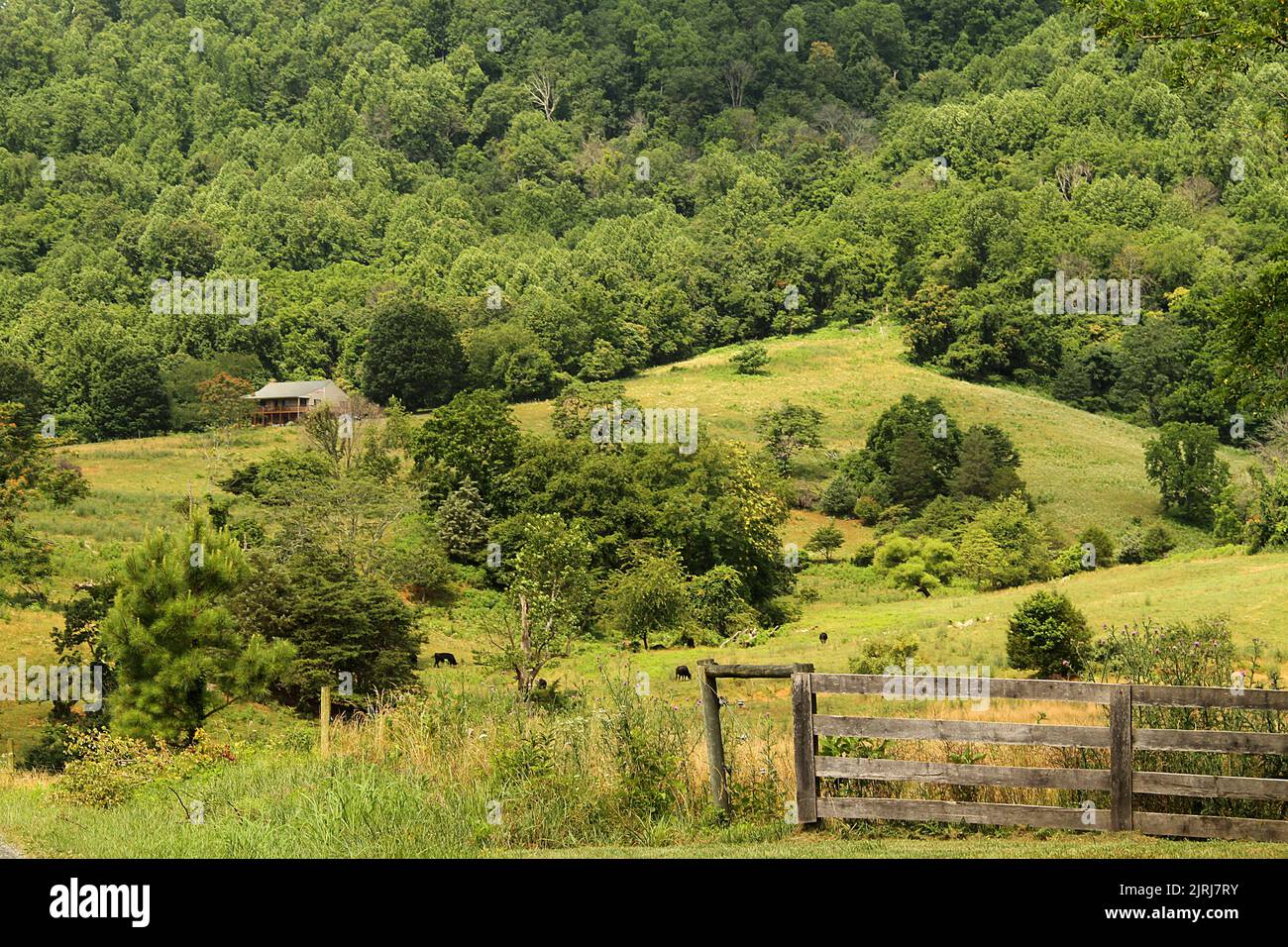 Landscape with farm in Virginia's countryside, USA Stock Photo - Alamy