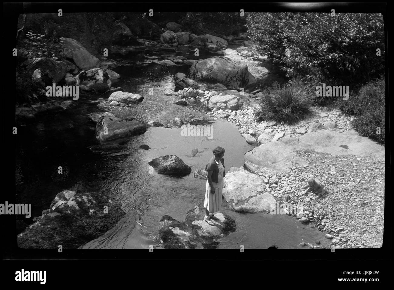 Paddy Johnson as seen by river waters, England, 1930s, England, by Eric ...