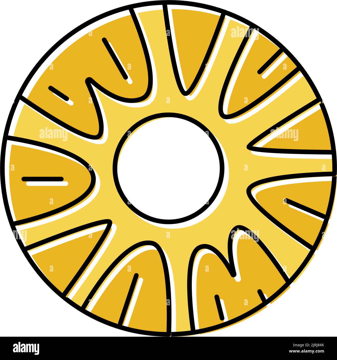 pineapple round slices color icon vector illustration Stock Vector ...