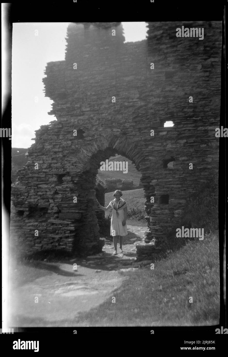Paddy Johnson at Cornwall ruins site, 1930s, England, by Eric Lee ...