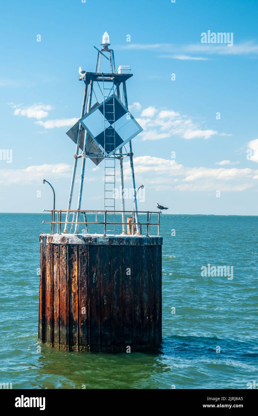 Smith Island Ferry Trip - Channel Marker Stock Photo - Alamy