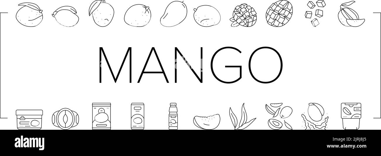 Mango pulp splash Stock Vector Images - Alamy