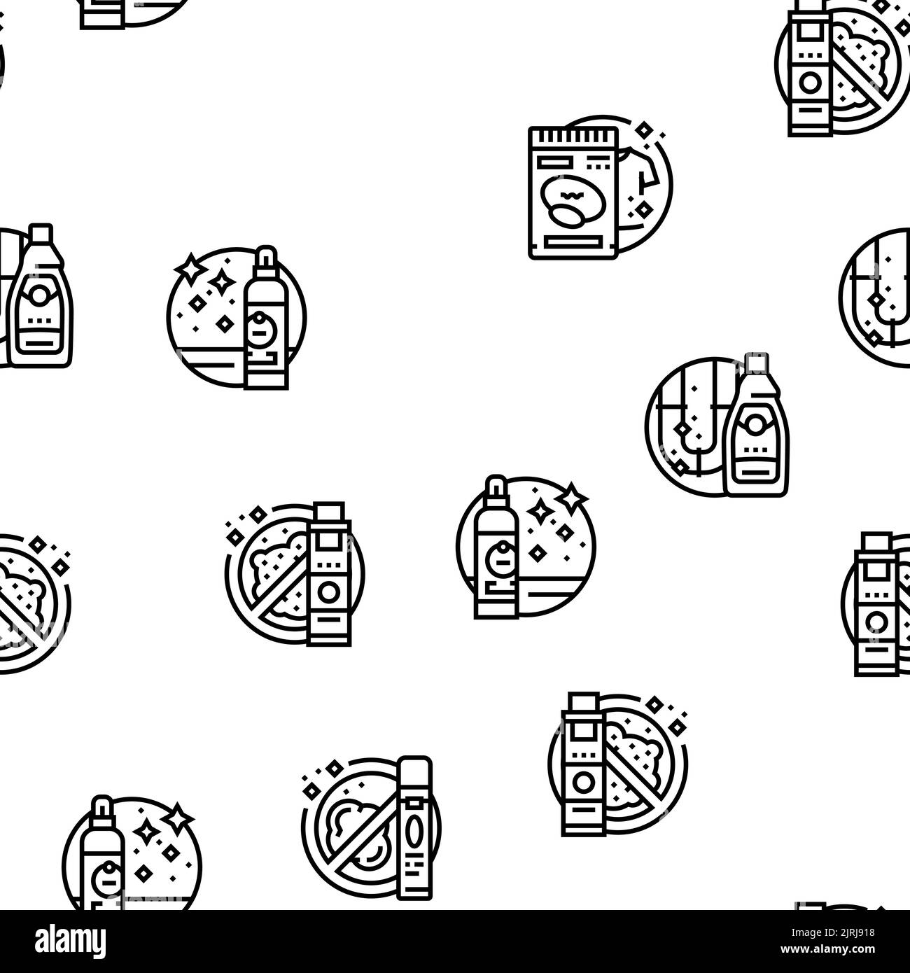 cleaner clean detergent wash hand vector seamless pattern Stock Vector ...