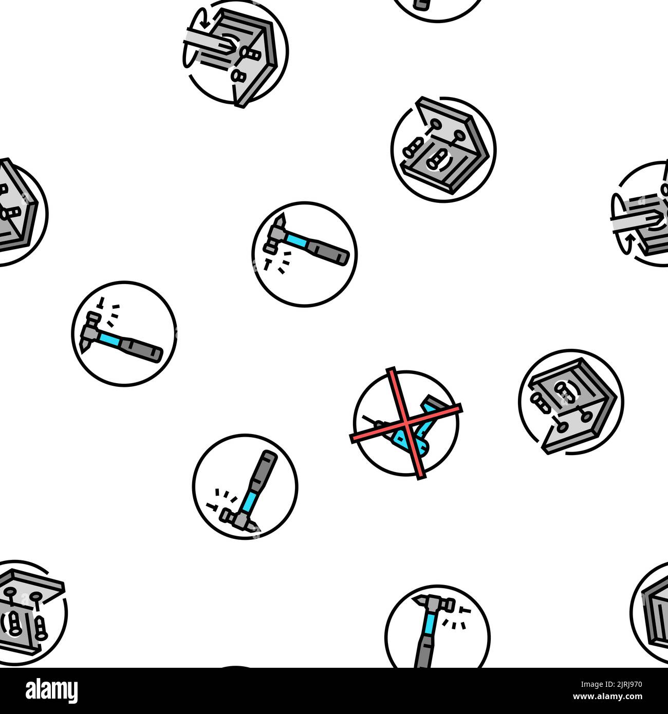 assembly furniture instruction vector seamless pattern Stock Vector ...