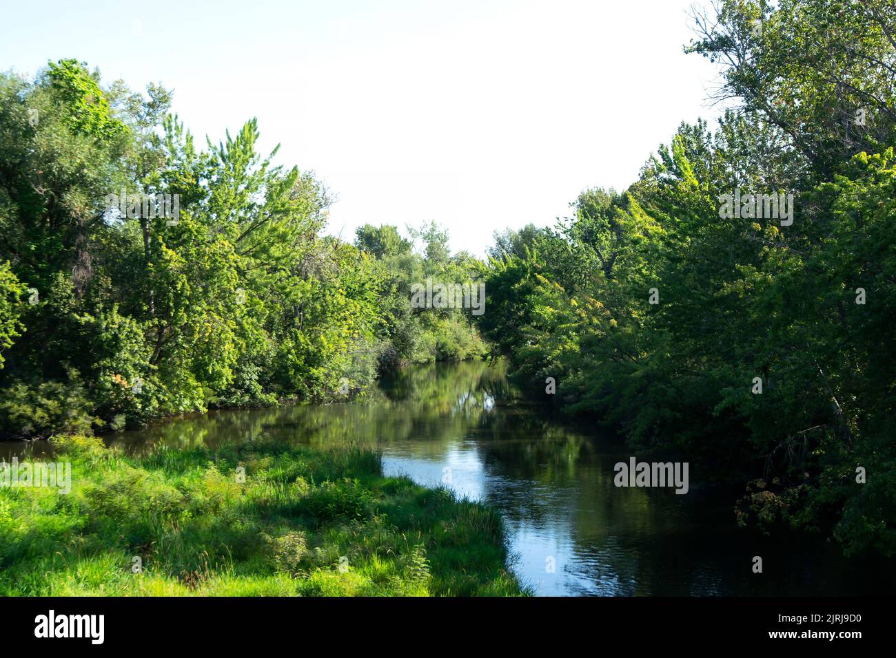 View of the Boise River in Eagle Island State Park Eagle Idaho USA in ...