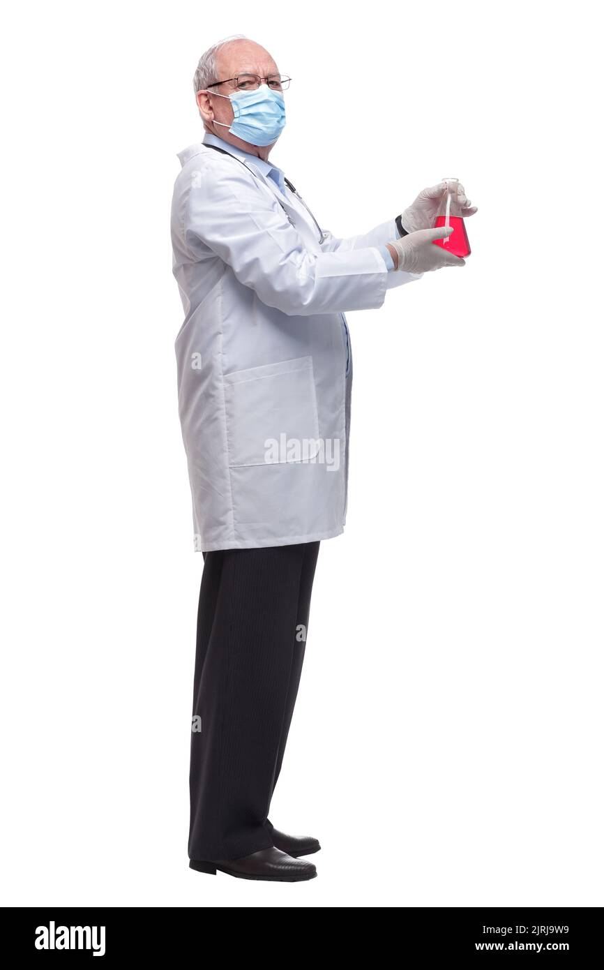 Person science lab side view Cut Out Stock Images & Pictures - Alamy