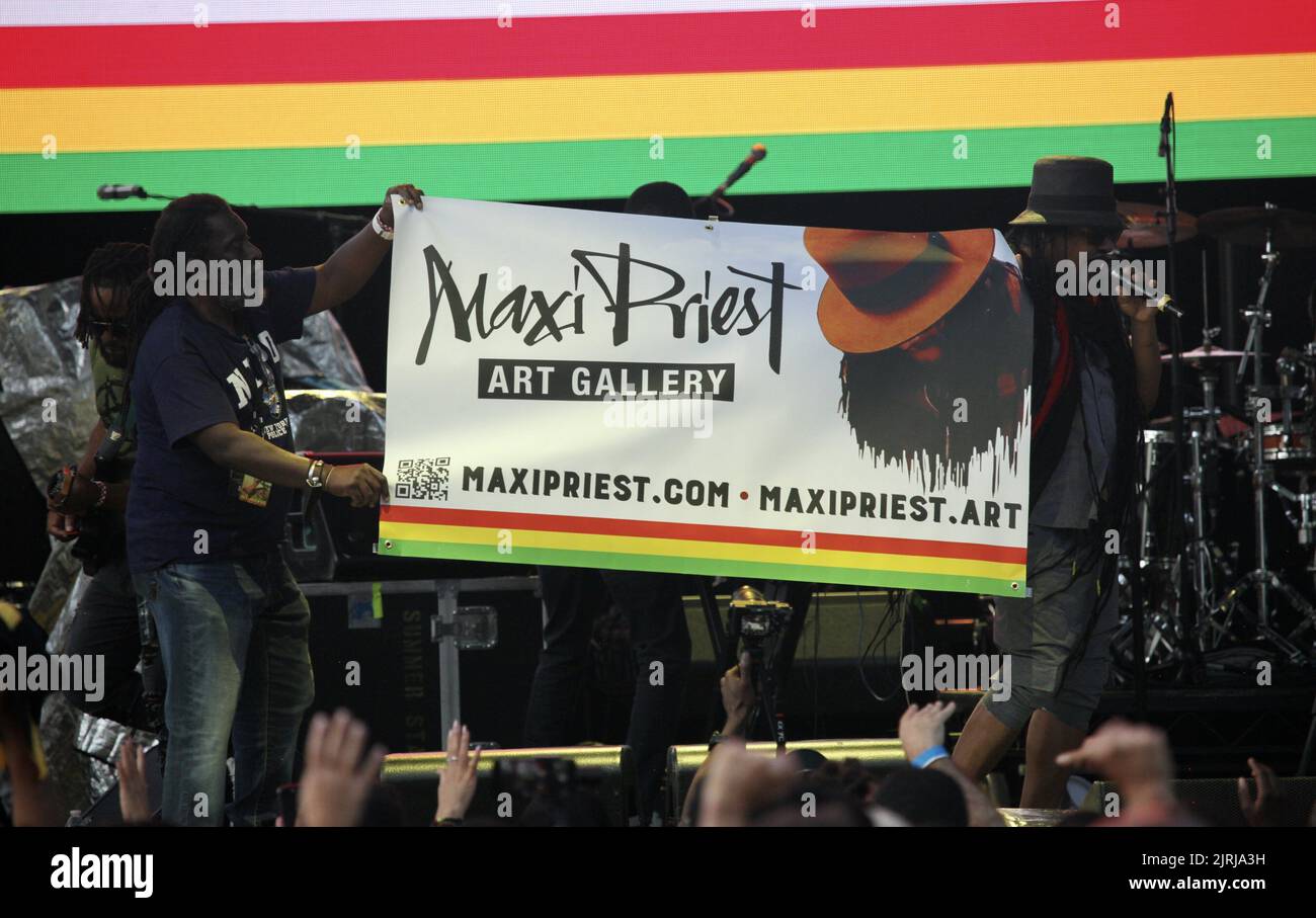 New York, USA. 24th Aug, 2022. (NEW) Maxi Priest band performs live at ...