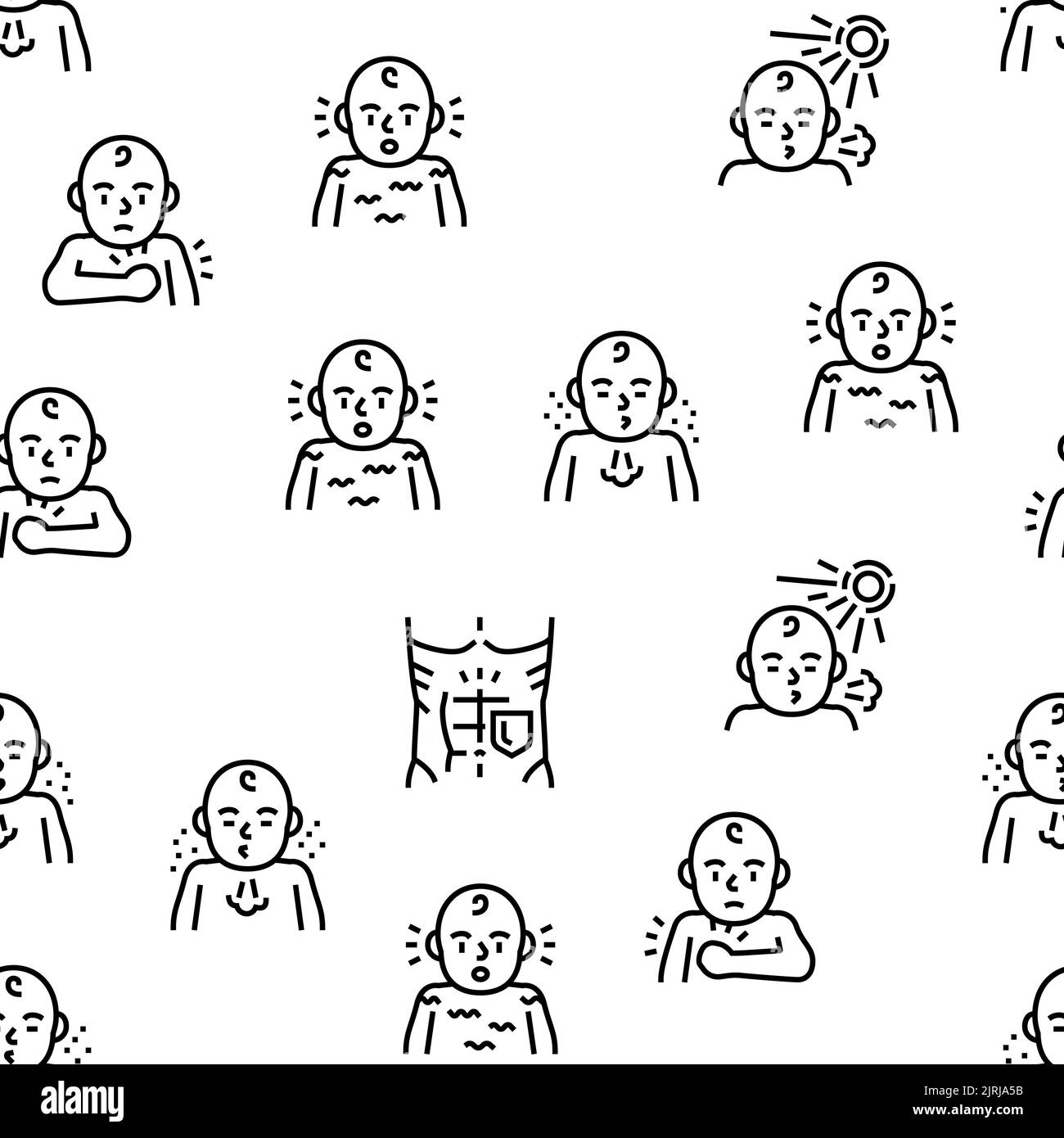 Reflex Of Human Neurology System Vector Seamless Pattern Stock Vector Image And Art Alamy 