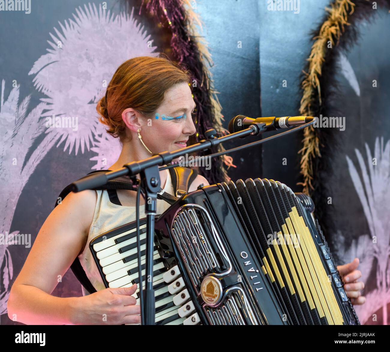 NEW ORLEANS, LA, USA - APRIL 29, 2022: Closeup of Aurora Nealand ...