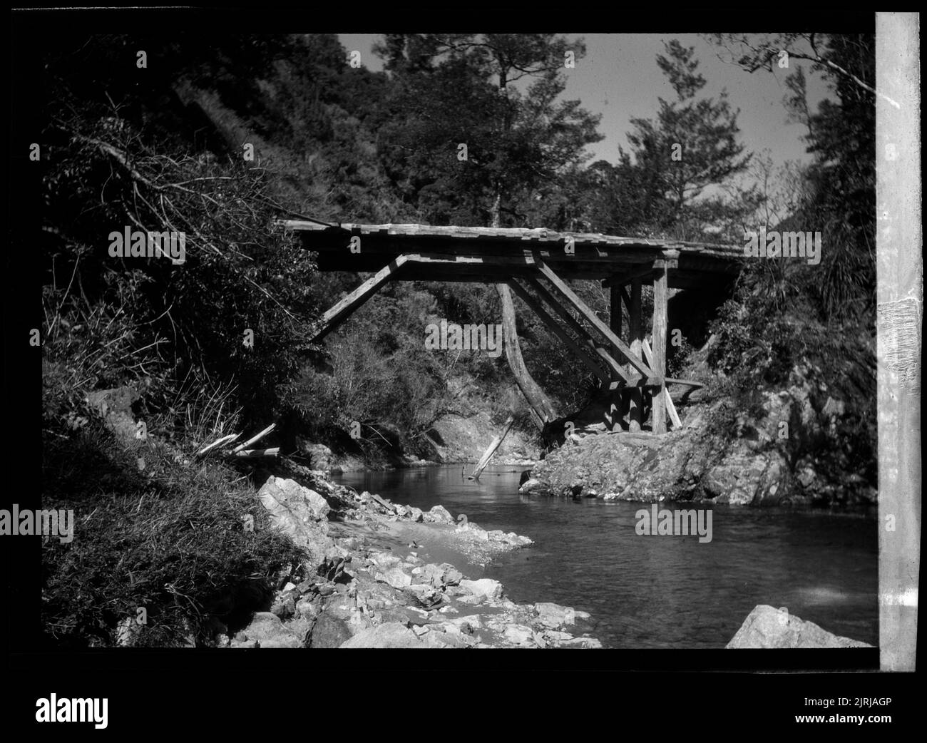 Kei Kei bridge, Akatarawa Range, 1940s, North Island, by J.W. Chapman ...