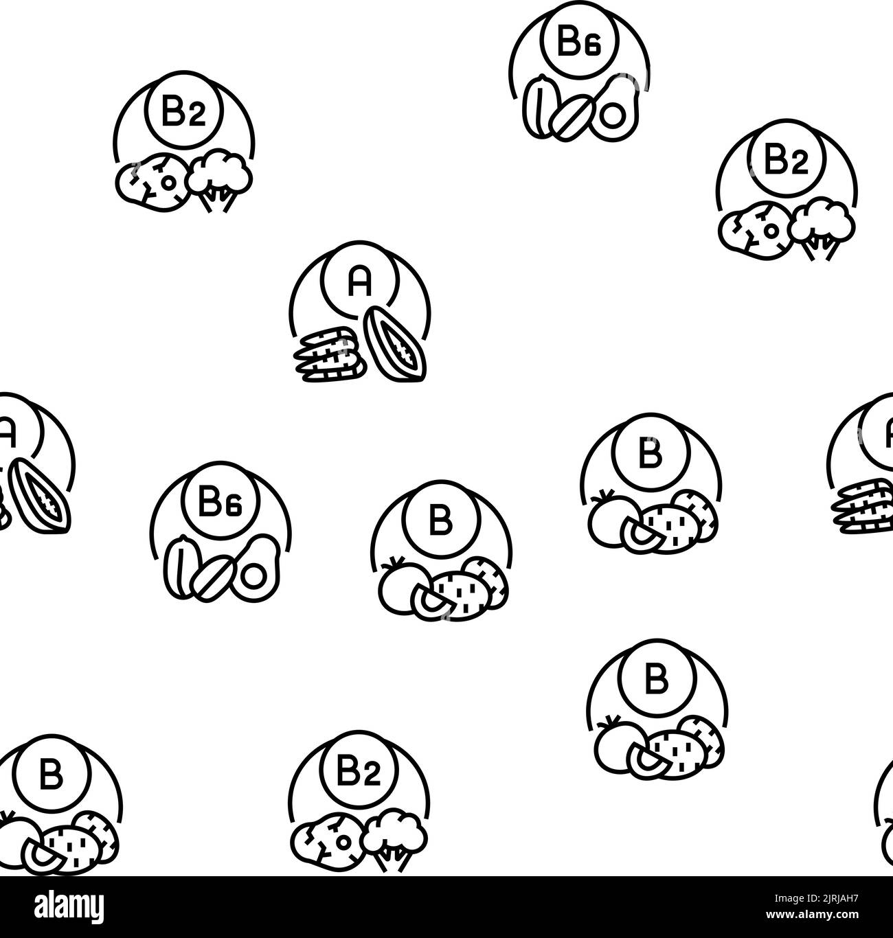 Vitamin Mineral Medical Complex vector seamless pattern Stock Vector ...