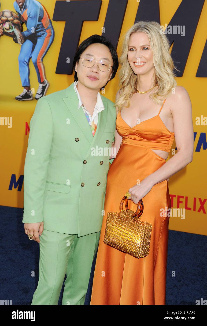LOS ANGELES, CA - AUGUST 23: (L-R) Jimmy O. Yang and Bri Kimmel attend ...