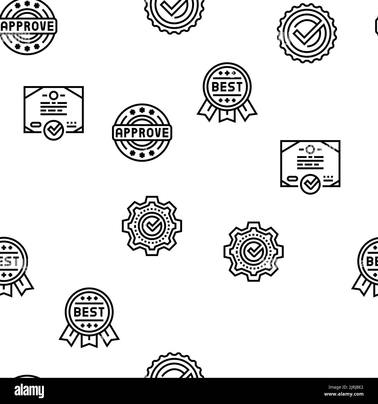 Checklist document approval mark Black and White Stock Photos & Images ...
