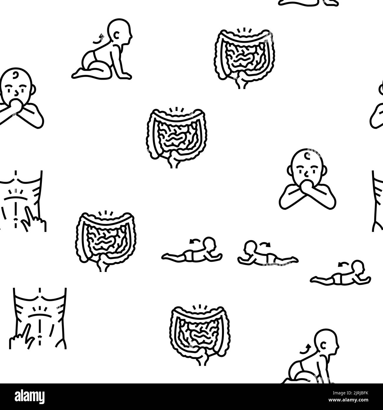 Reflex Of Human Neurology System vector seamless pattern Stock Vector ...