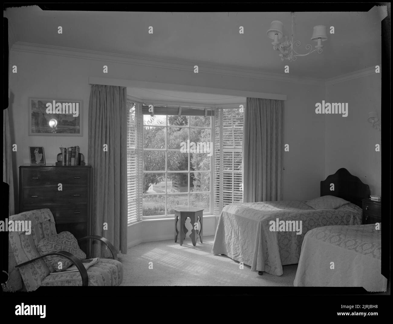 Mrs Mitchell and child, Rimu Street, 1951-1957, Wellington, by J.W ...