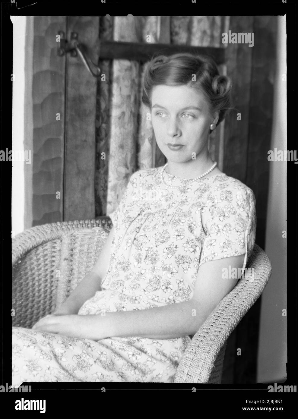 Eve Collins, May 1947, New Zealand, by J.W. Chapman-Taylor Stock Photo ...