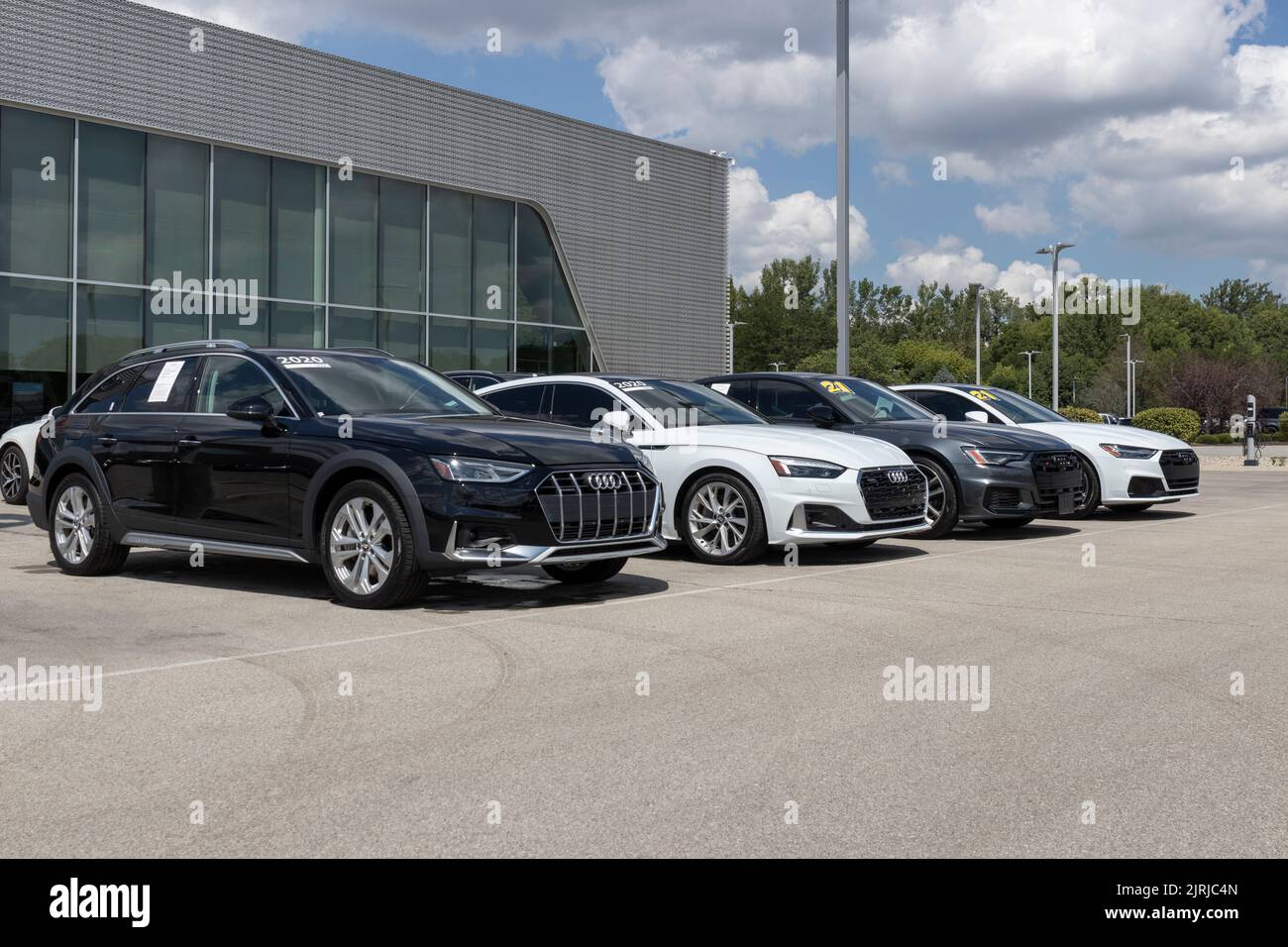 Indianapolis - Circa August 2022: Audi used car display. With supply ...