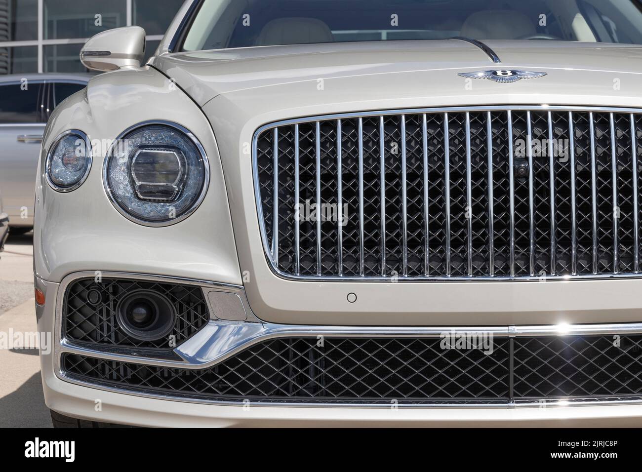 Indianapolis - Circa August 2022: Bentley Flying Spur display at a ...