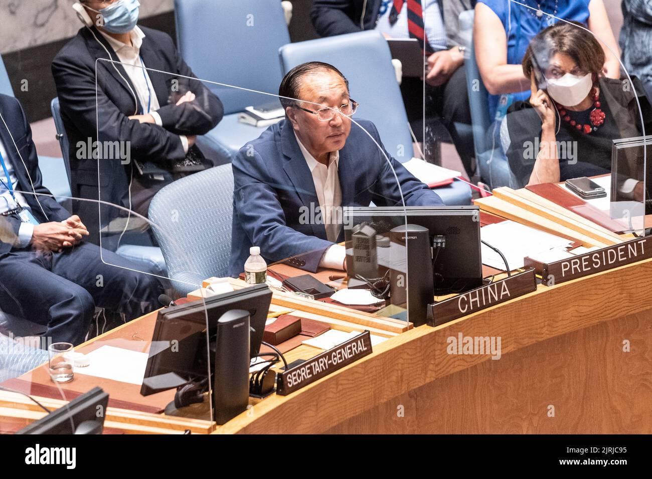 New York, NY - August 24, 2022: Ambassador of China to UN Zhang Jun ...