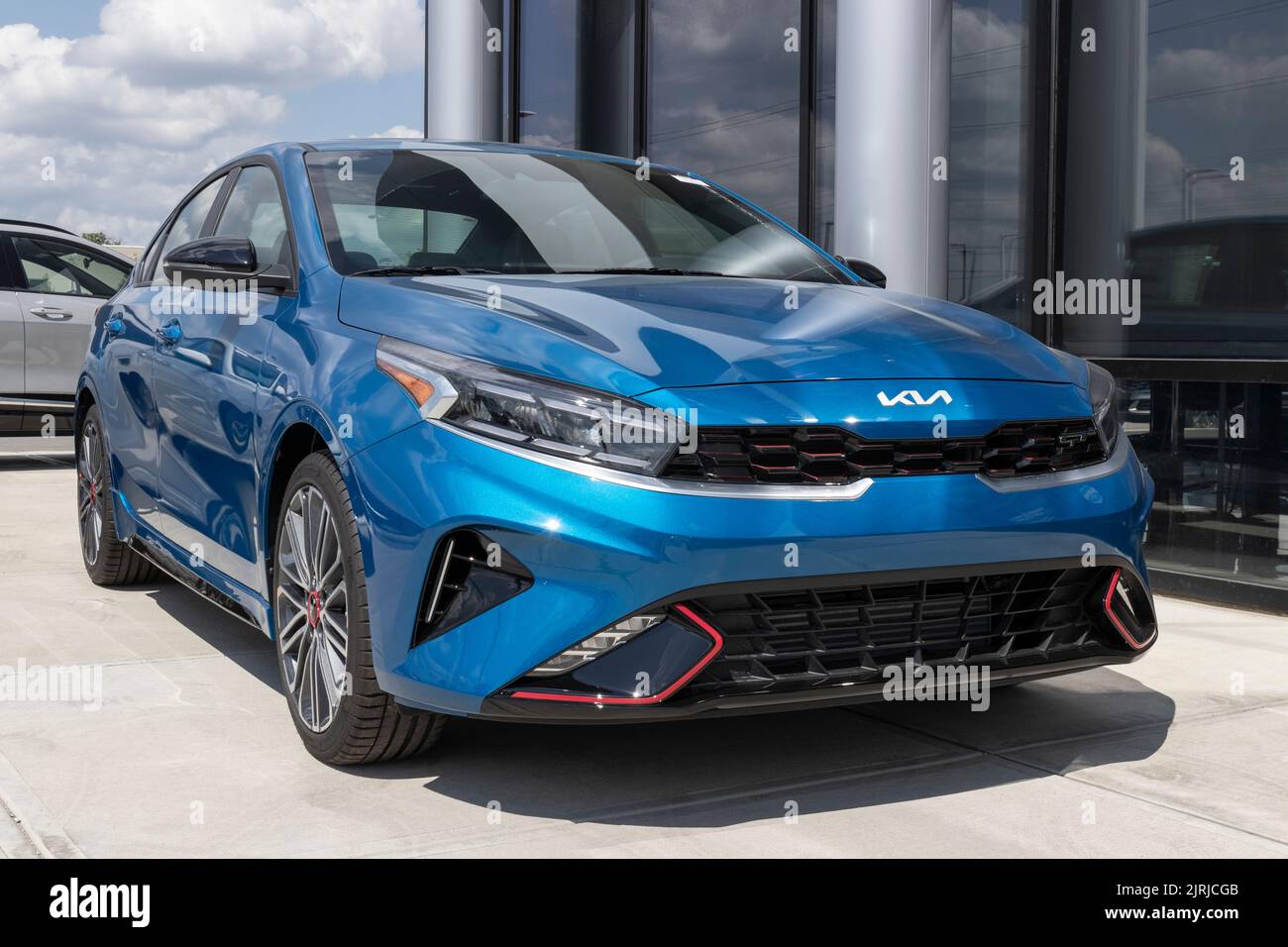 Indianapolis - Circa August 2022: Kia Forte display at a dealership ...