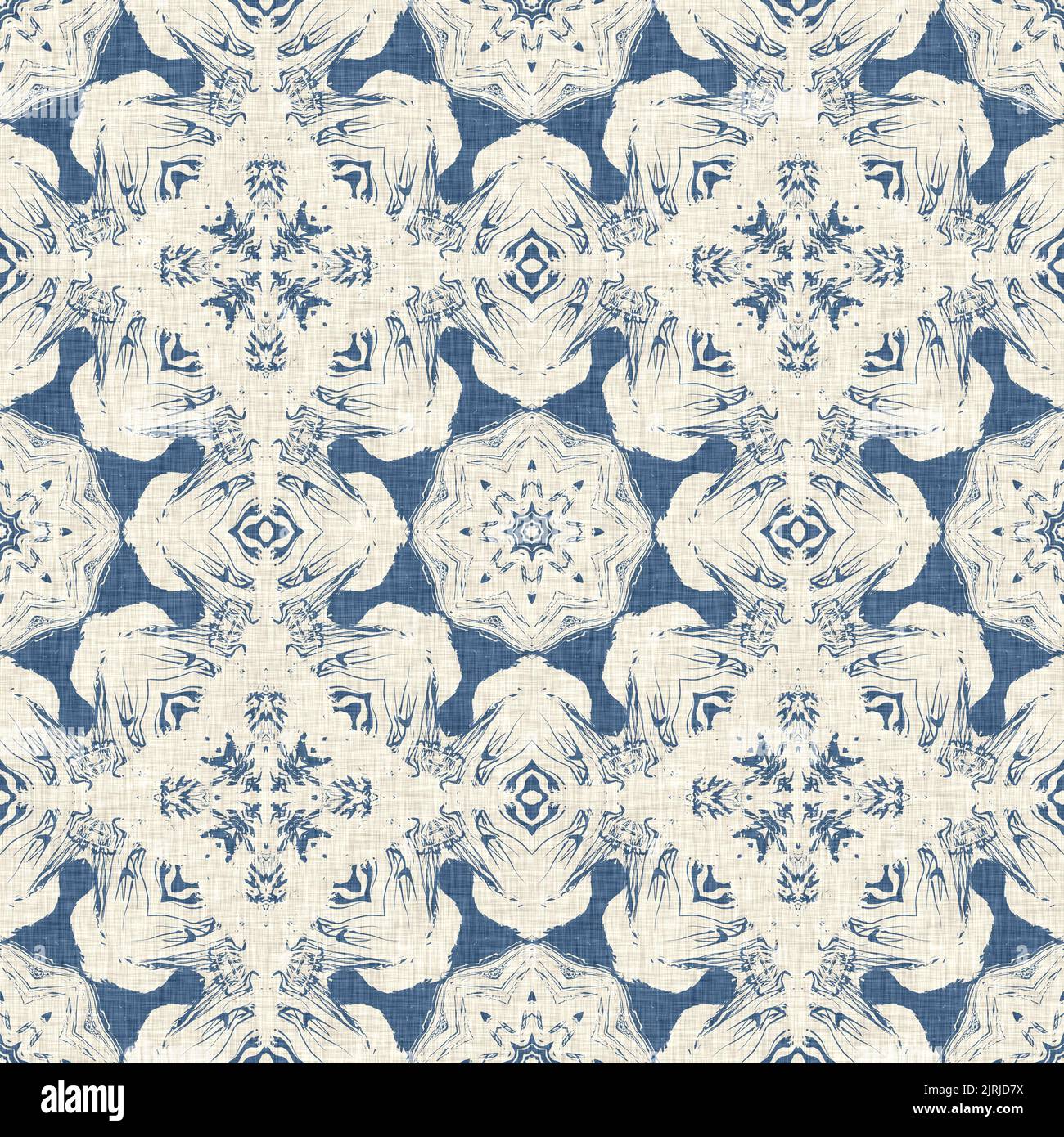 French blue quilt printed fabric pattern for shabby chic home decor ...