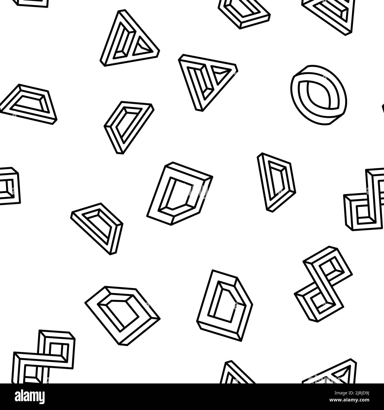 impossible geometric shape vector seamless pattern Stock Vector Image & Art - Alamy