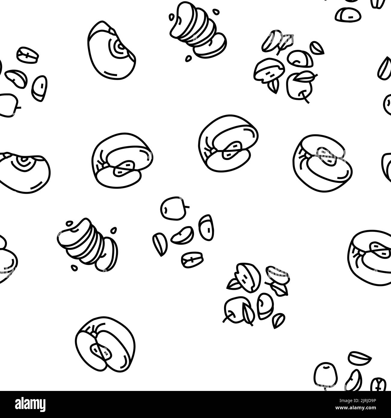 apple fruit red green leaf fresh vector seamless pattern Stock Vector ...