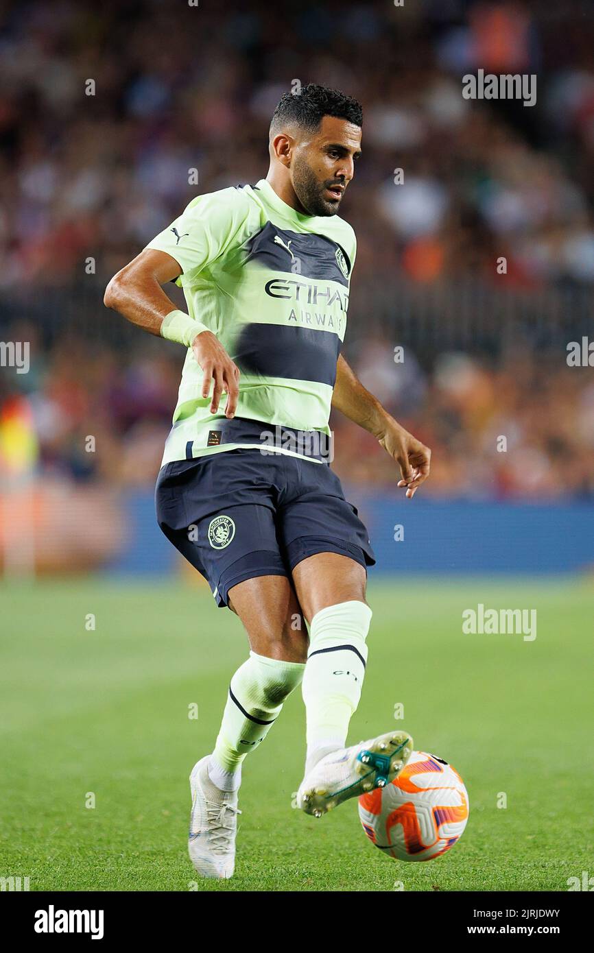 Barcelona, Spain. 24th Aug, 2022. Mahrez in action during the Friendly ...