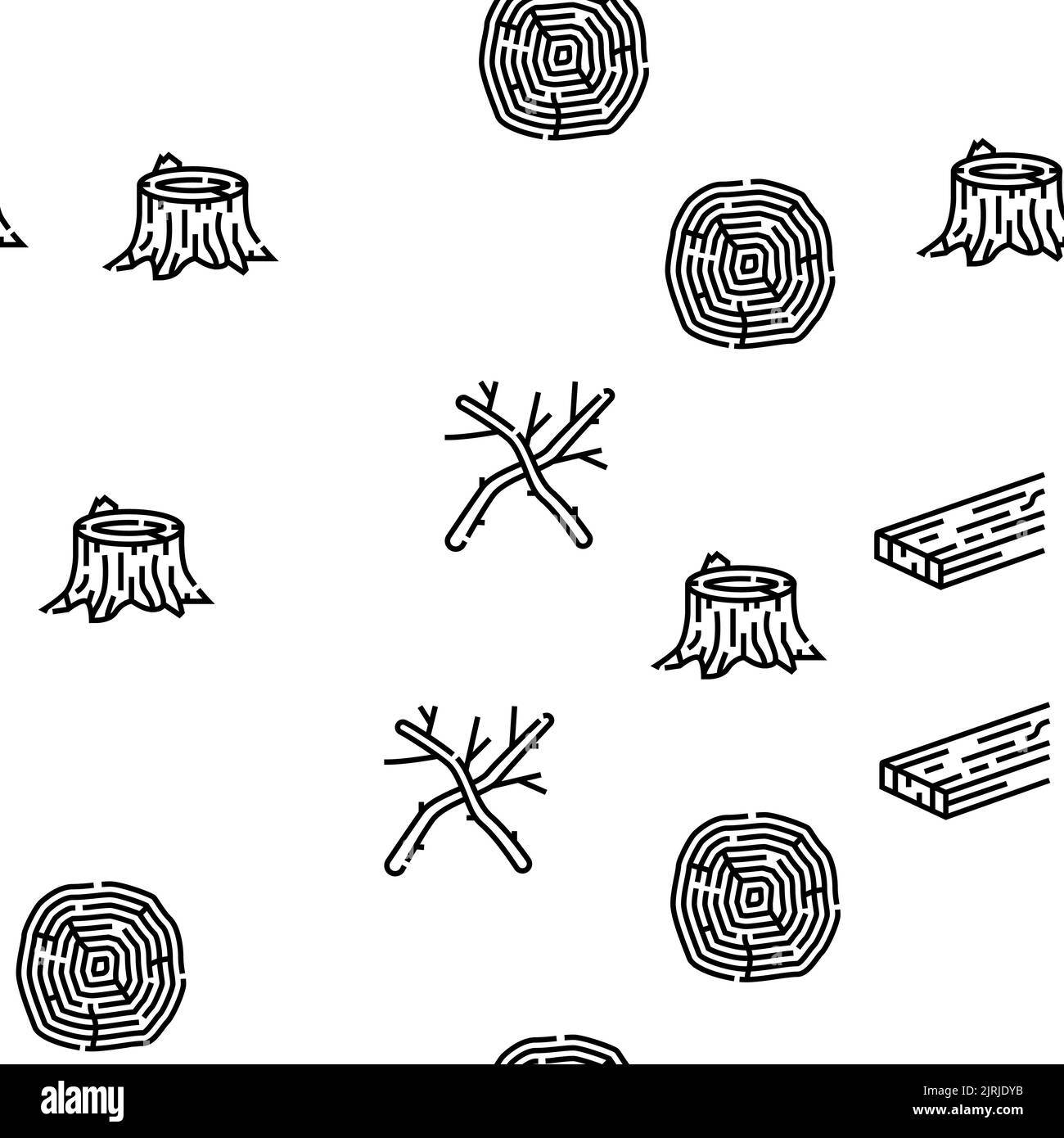wood timber tree wooden material vector seamless pattern Stock Vector ...