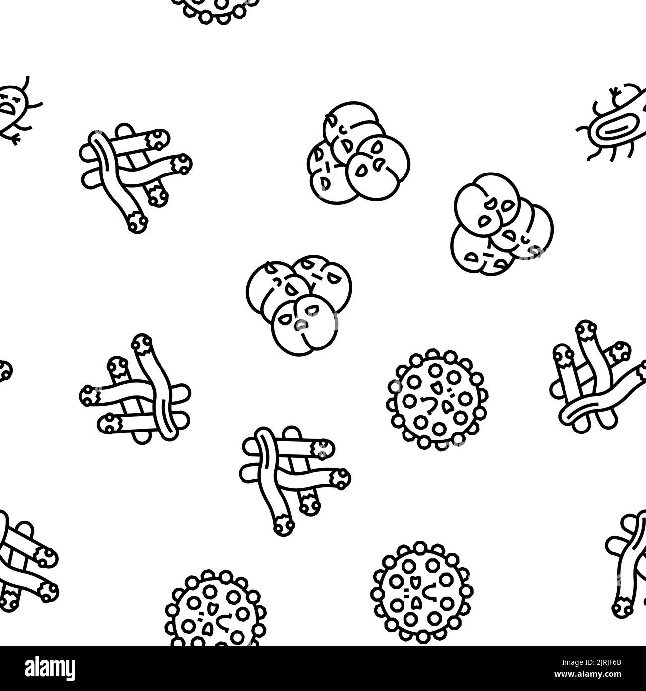 bacteria virus bacterium cell vector seamless pattern Stock Vector ... bacteria virus bacterium cell vector seamless pattern Stock Vector ...