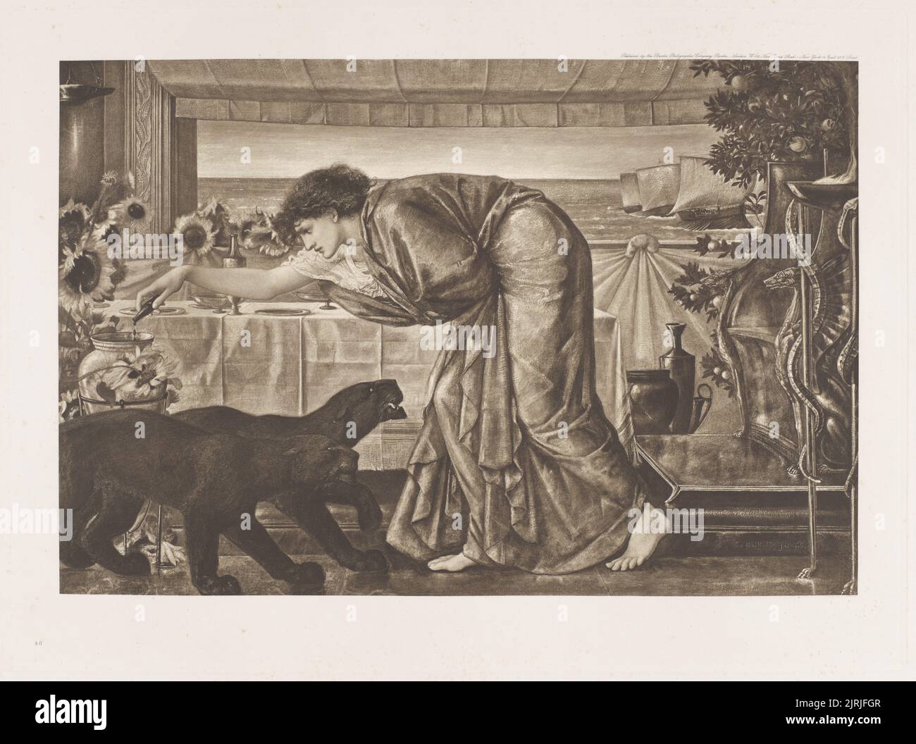 The Wine of Circe. From the portfolio: The Work of E. Burne-Jones., 1863-1869, Great Britain, by ...