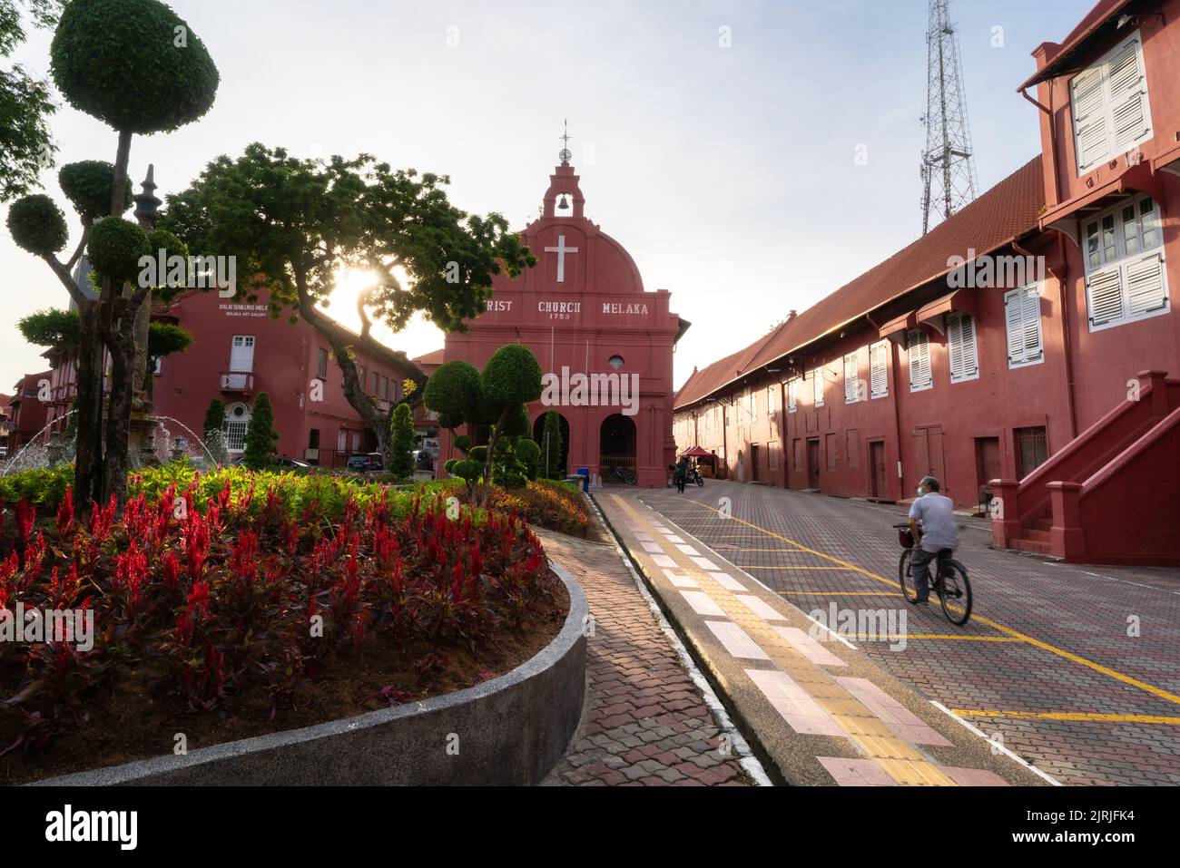 MELAKA, MALAYSIA - June 12, 2022: Stadthuys and Christ Church on Dutch ...