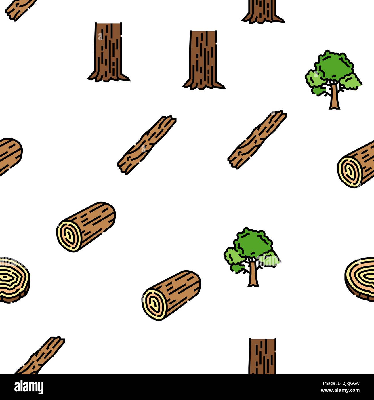 wood timber tree wooden material vector seamless pattern Stock Vector ...