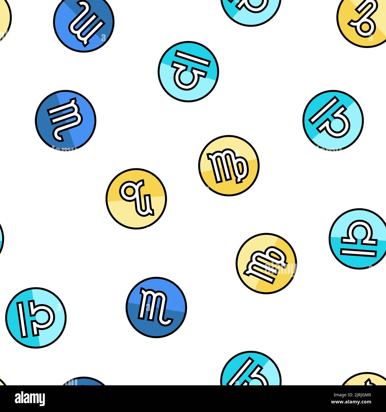 Zodiac Astrological Sign Animal vector seamless pattern Stock Vector ...