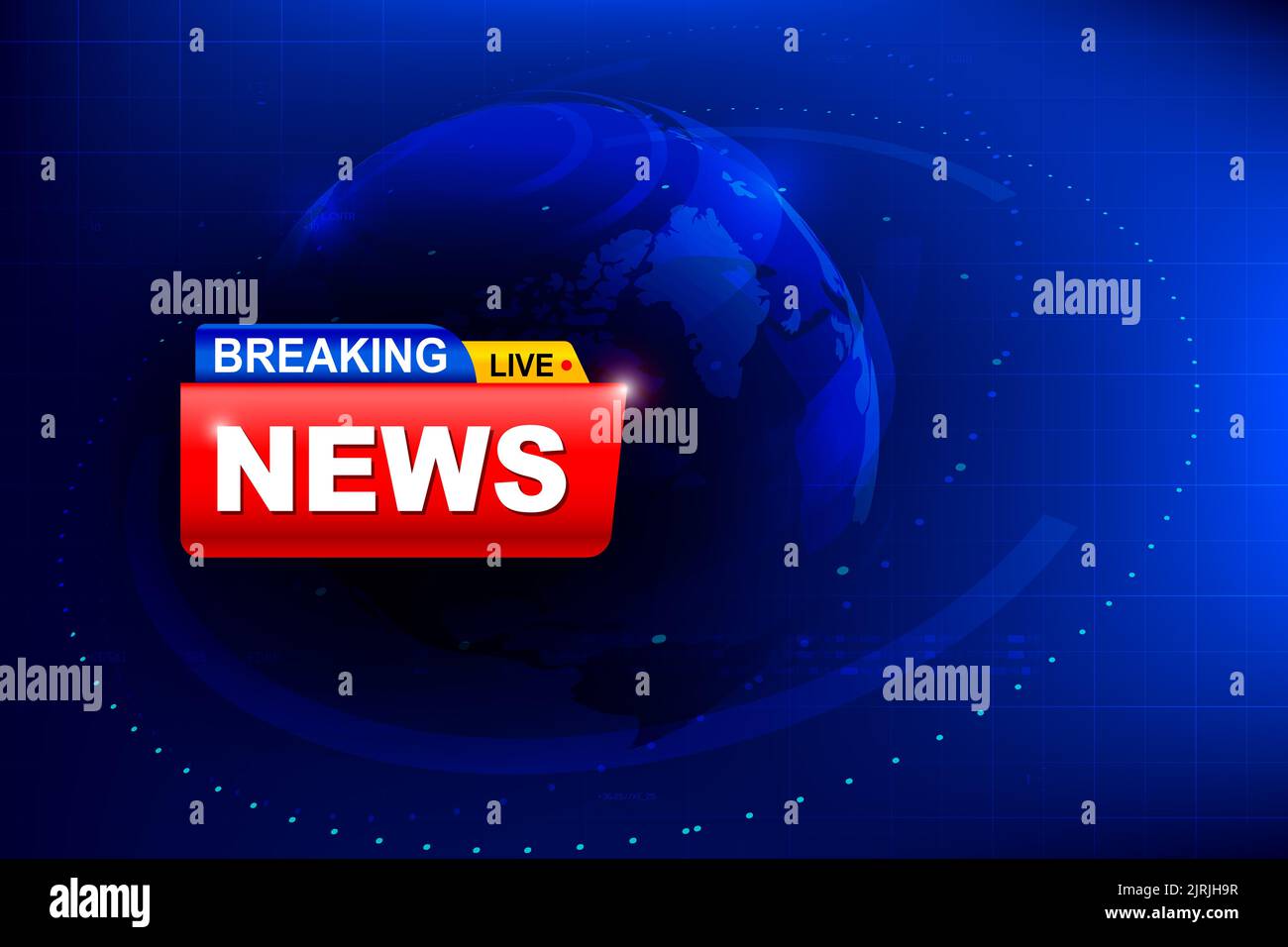 Breaking News template, Collection of news TV program title on dark red ...