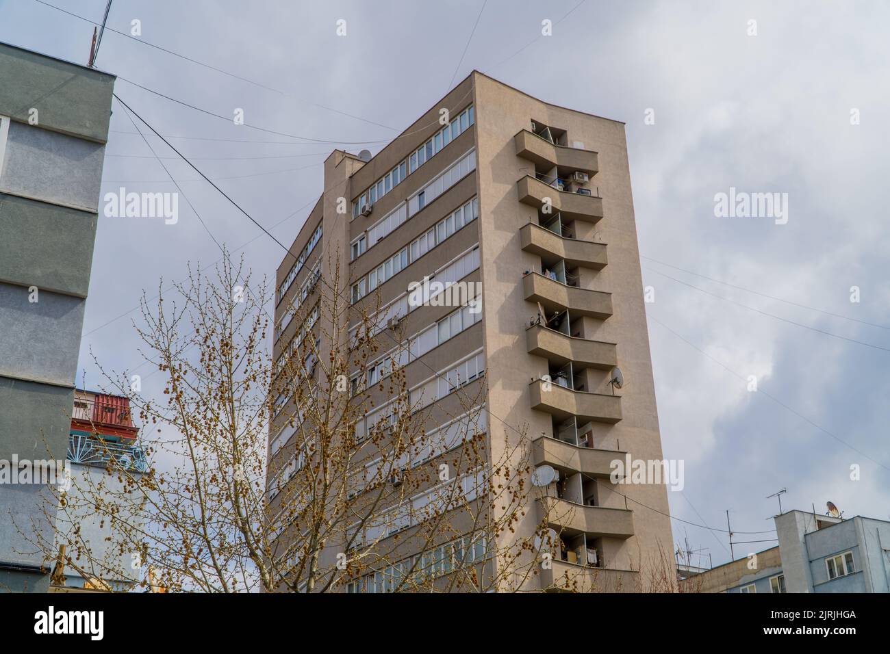 The exterior design of A residential building in Pristina, Kosovo Stock ...
