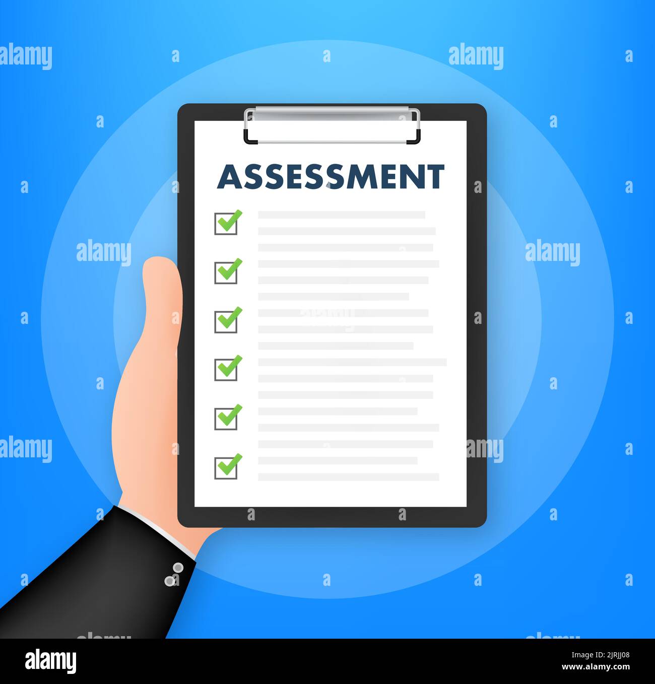 Clipboard checklist with assessment. Assessment of users experience of ...