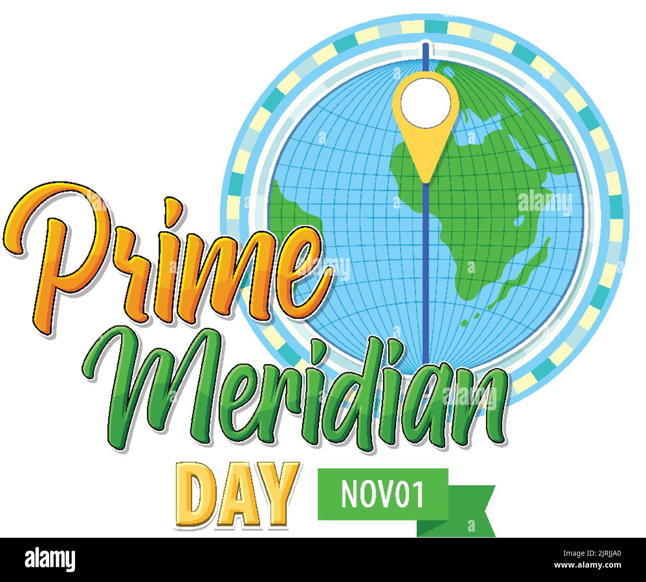 Prime Meridian Day Logo Concept illustration Stock Vector Image & Art ...