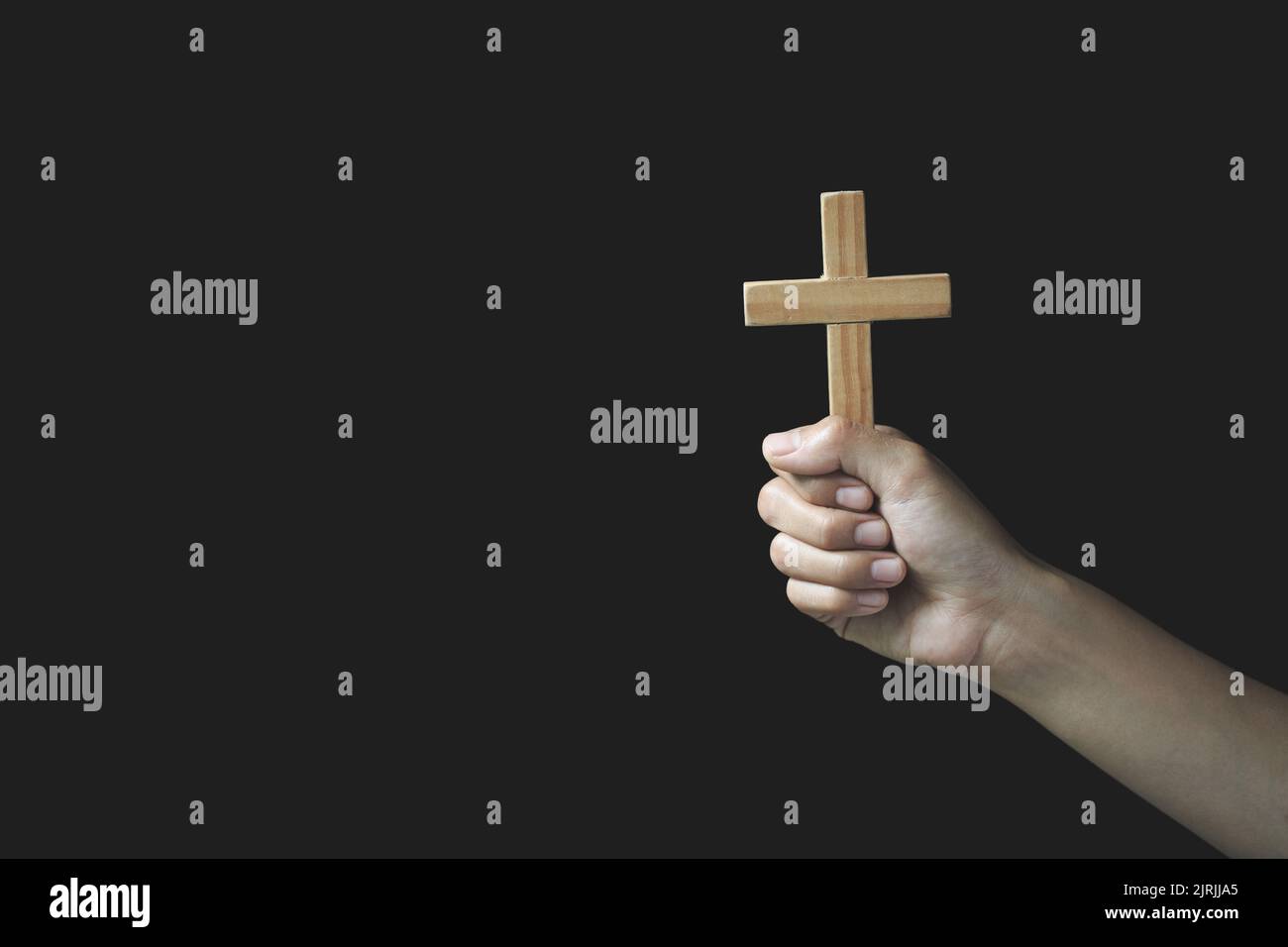 Human hand holds cross, Worship, sins and prayer, Religious concept. Eucharist Therapy Bless God ...